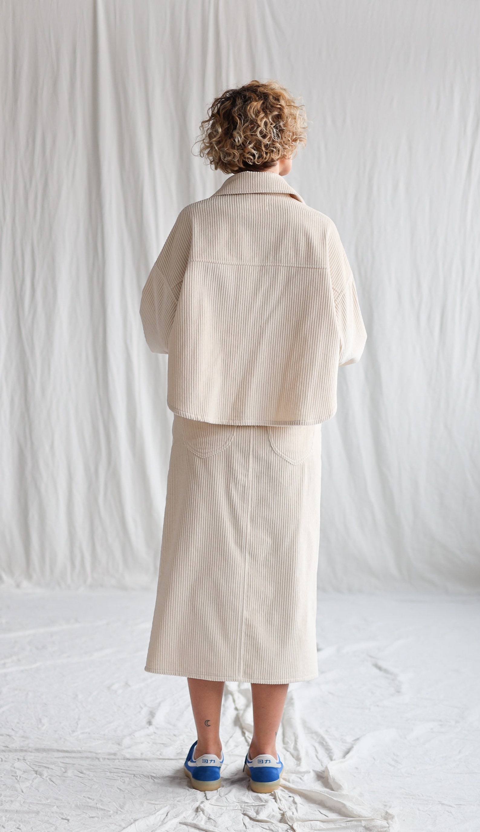 Wide Cord Oversized Jacket in Ivory Color • OFFON Clothing - Etsy