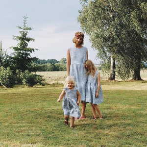 Linen Matching Mother and Daughter Dresses/matching Linen Dresses ...