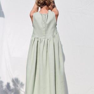 Sleeveless Linen Smock Dress in Sage Green Color • OFFON CLOTHING - Etsy