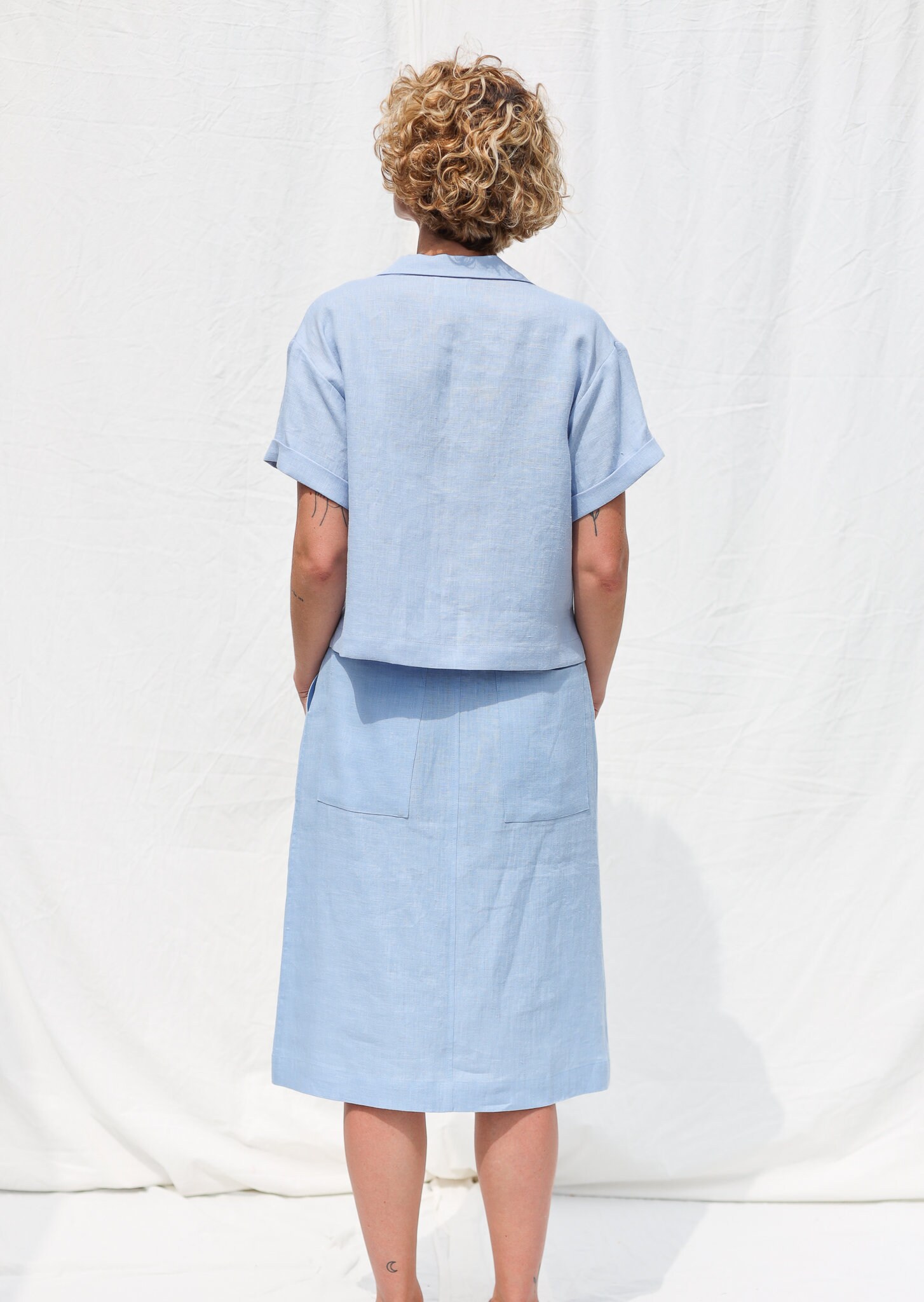 Relaxed Fit Revere Collar Linen Top • OFFON CLOTHING - Etsy
