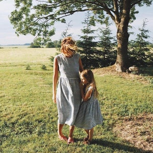 Linen Matching Mother and Daughter Dresses/matching Linen Dresses ...