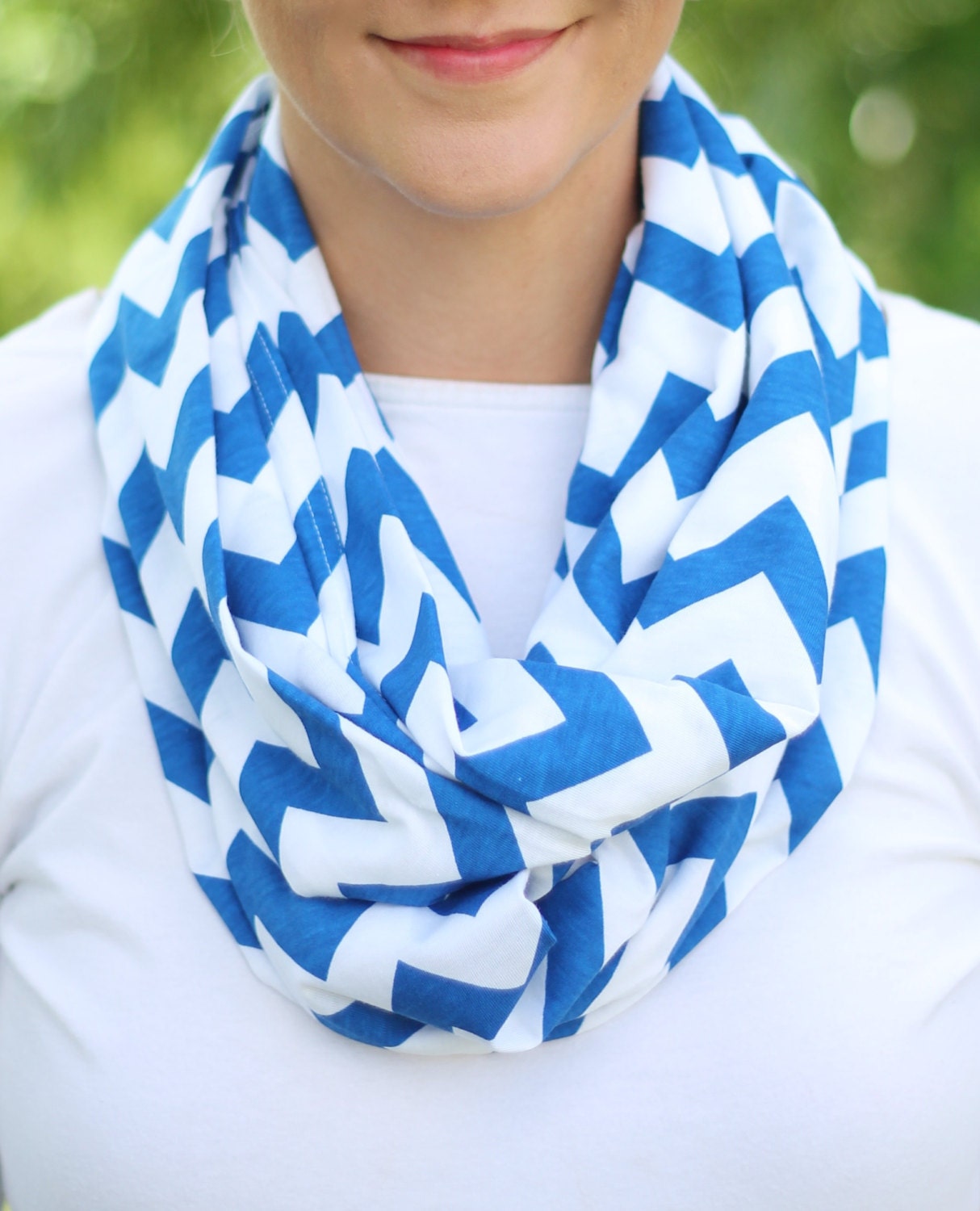 READY TO SHIP Hold Me Close Nursing Scarf Royal Blue Chevron, Nursing ...