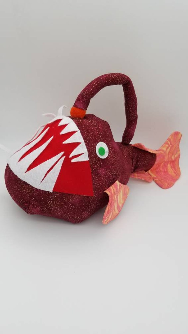 10" Deep Sea Angler Fish Plush - Etsy