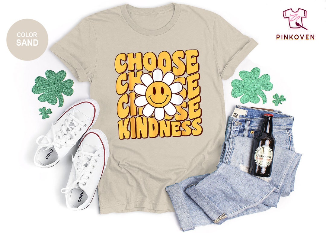 Choose Kindness Retro Groovy Be Kind Inspirational T-shirt, Positive ...
