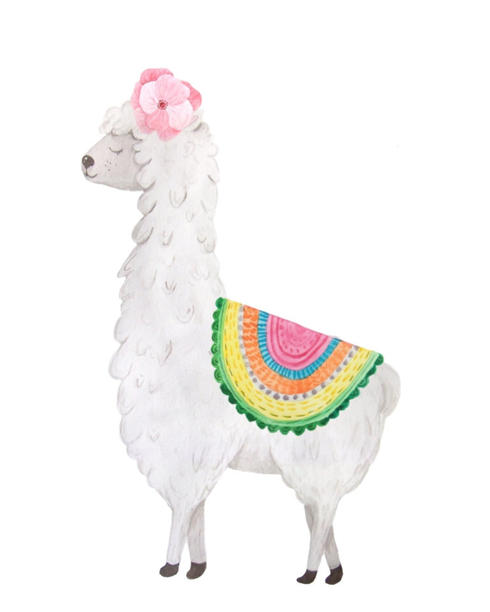 Baby Llama Nursery Decor Print, Farm Animal Nursery Alpaca Print, Llama ...