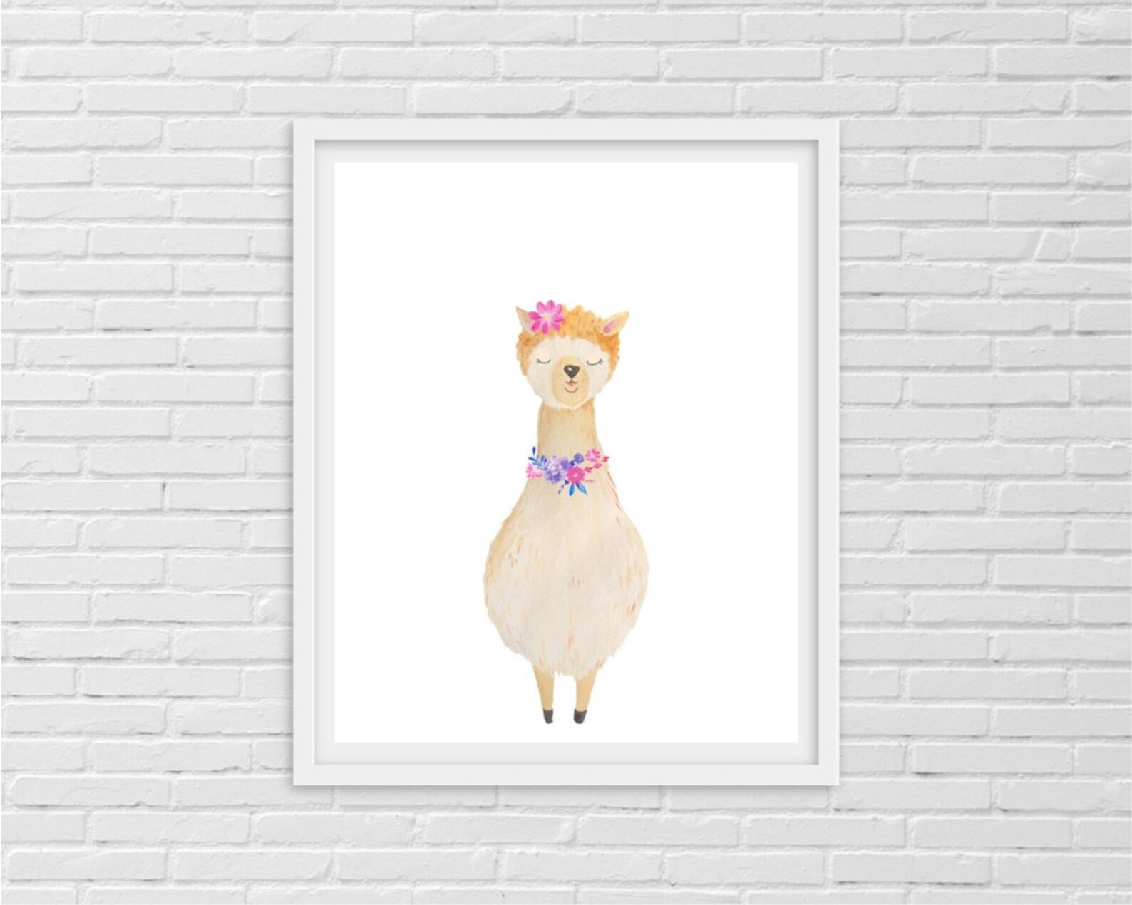 Baby Llama Nursery Decor Print Farm Animal Nursery Alpaca - Etsy