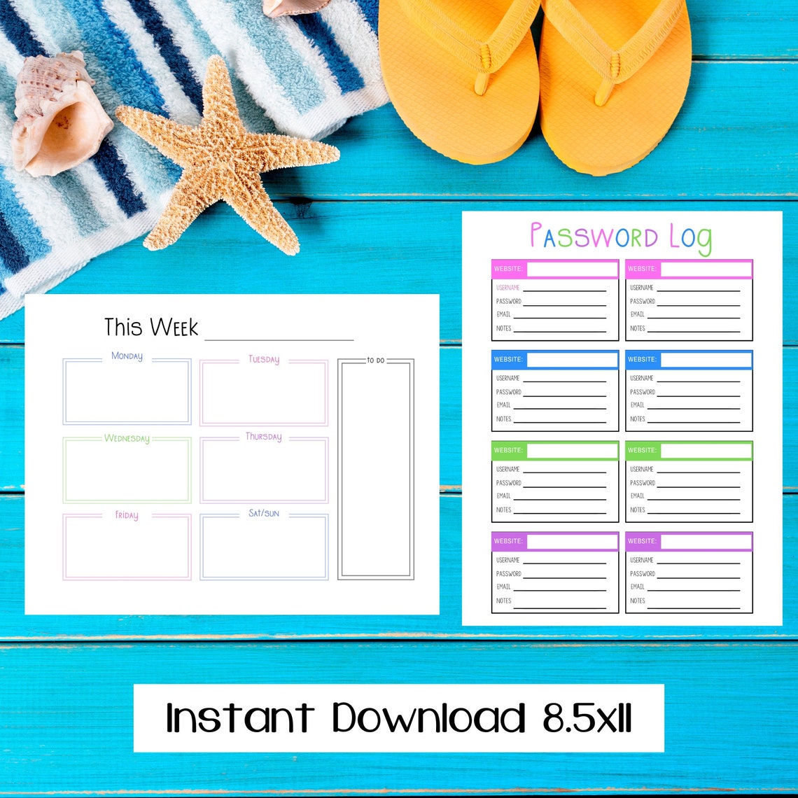 Printable Summer Calendar Poster Bundle, Kids Summer Activities ...