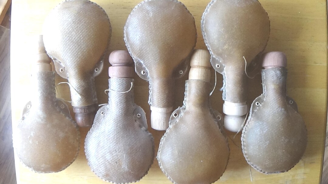 X- Large Cow RAWHIDE Leather Ball Bag/tobacco Canteen - Etsy