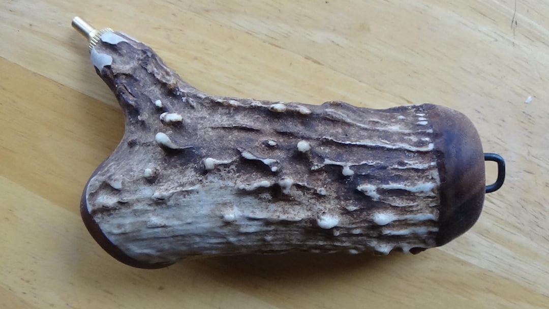 360 Gr 4f Flash Pan Priming Horn- Deer Antler & Walnut - Etsy
