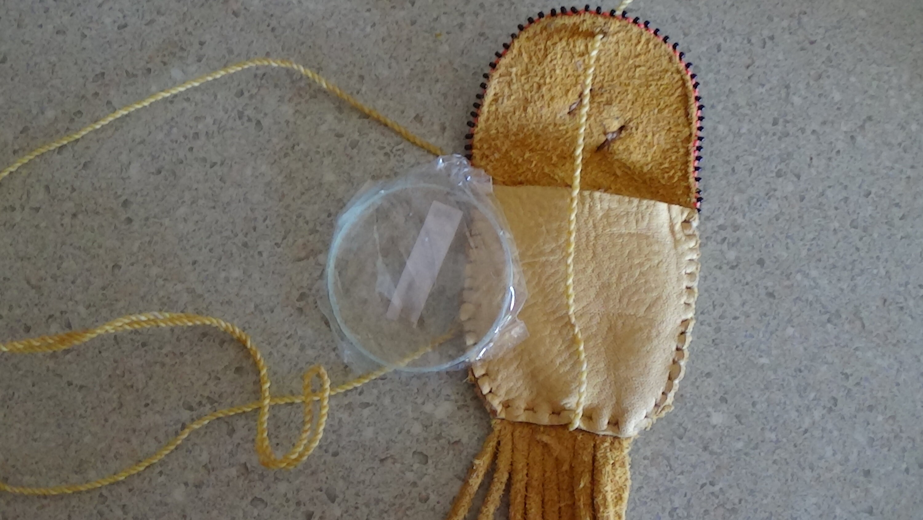 Commercially-tanned Buckskin Leather Mini-pouch With 2 Inch Burning ...