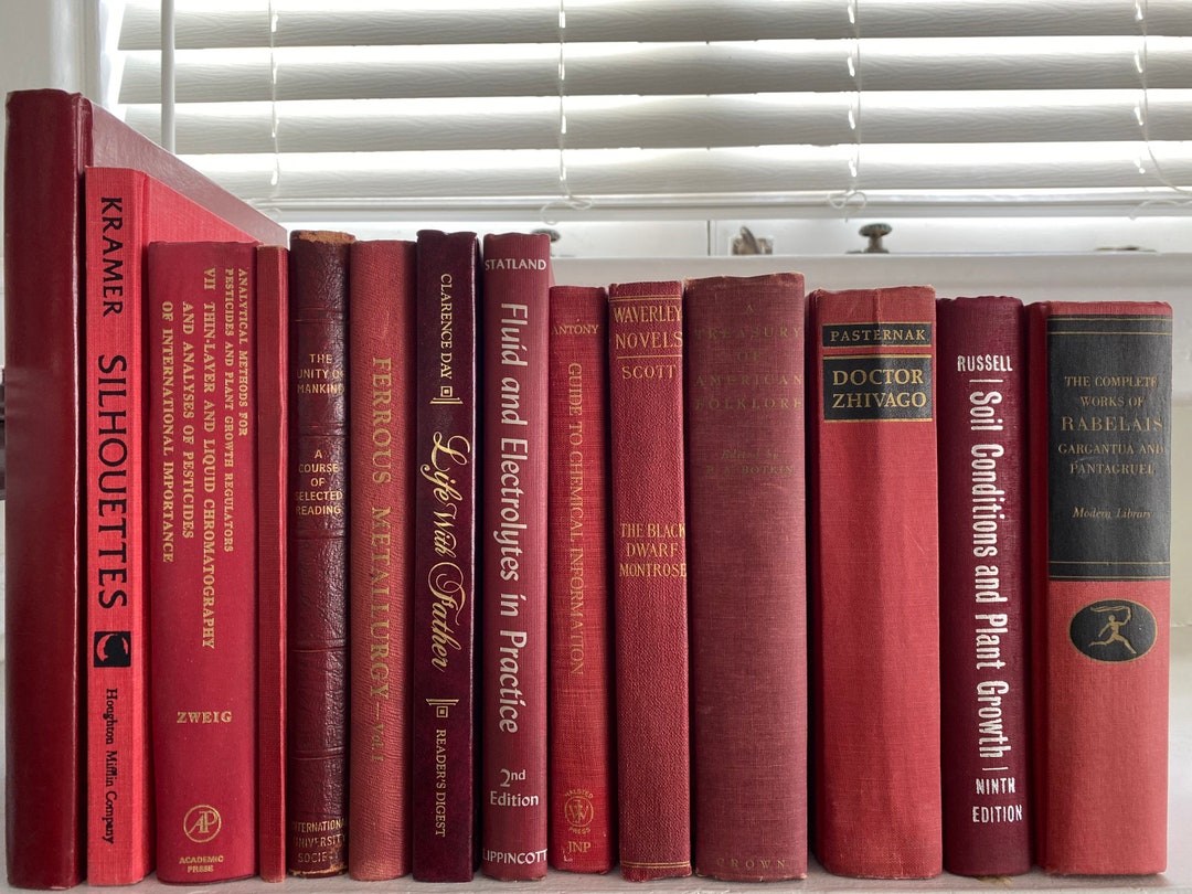 Red Book Bundle. Red Book Stack. Accent Pieces for Staging and ...