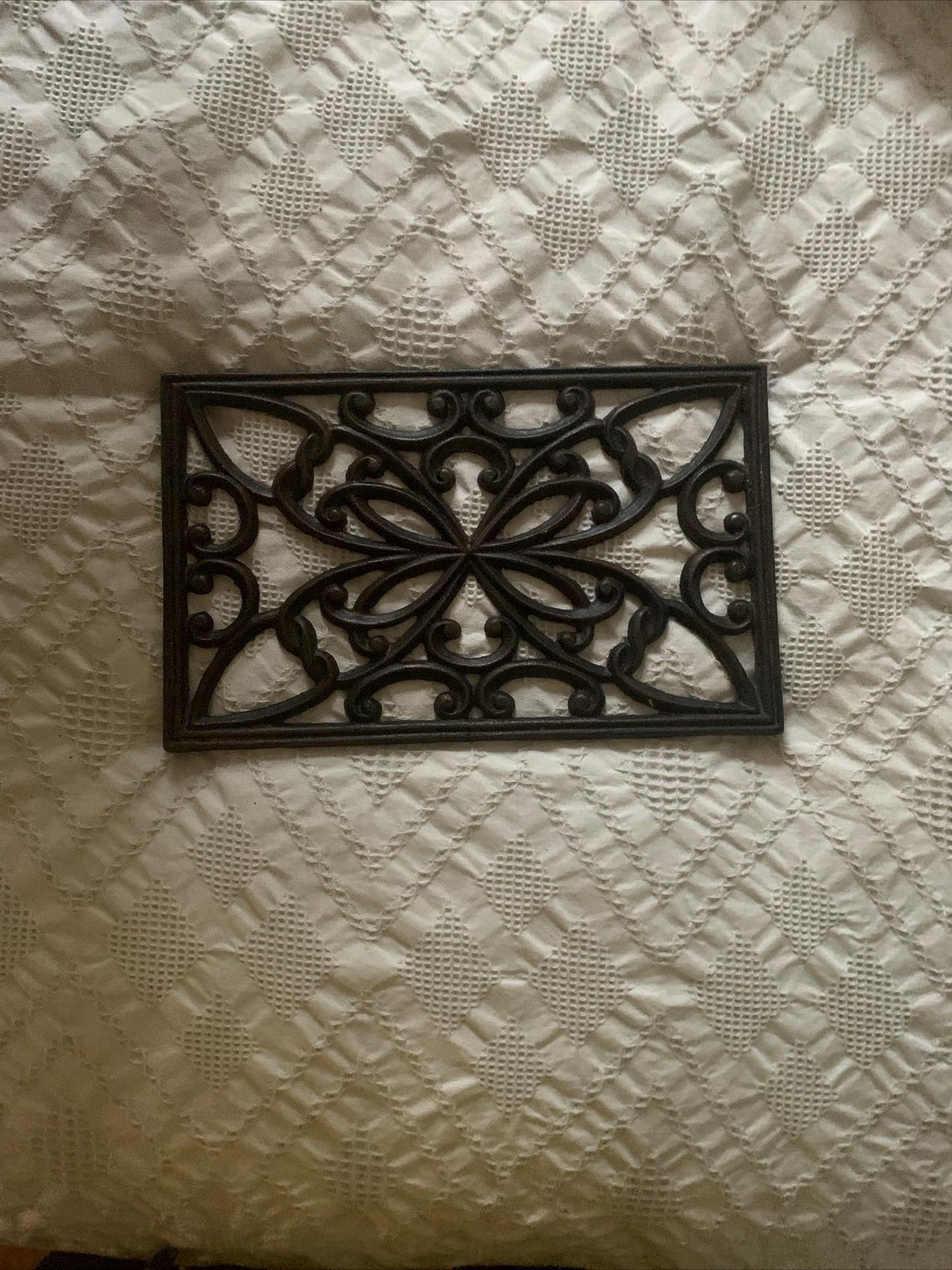 Cast Iron Trivet Decorative Scroll Rectangle Decor - Etsy