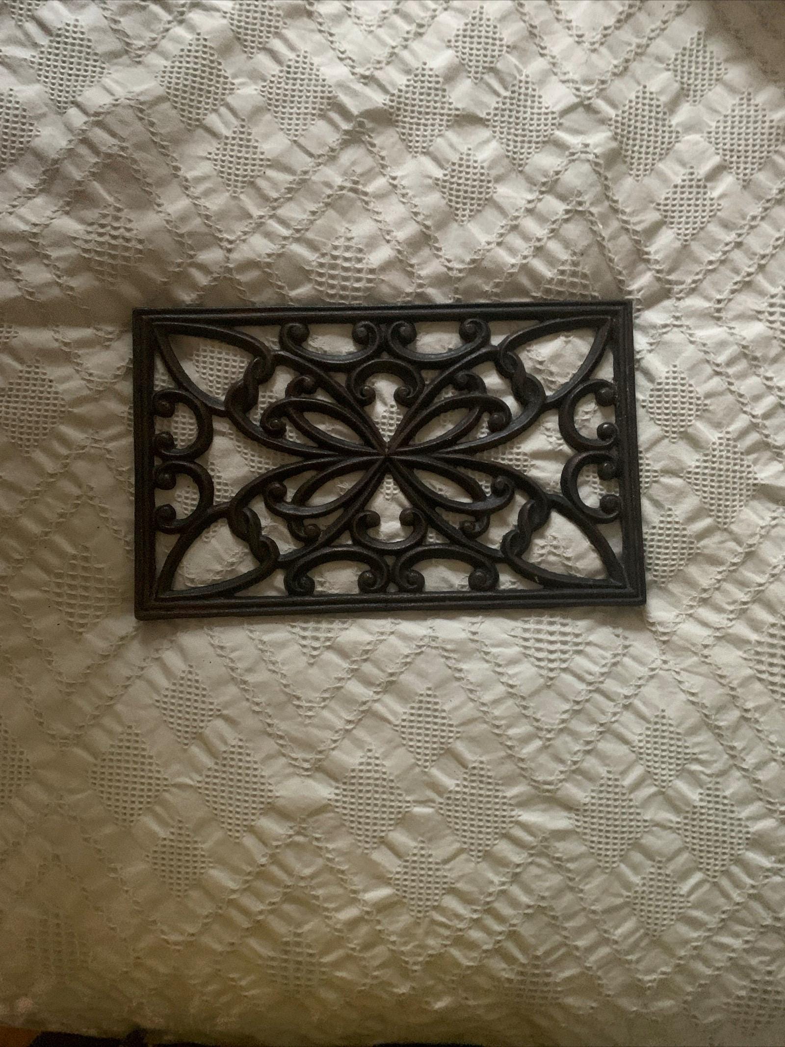 Cast Iron Trivet Decorative Scroll Rectangle Decor - Etsy