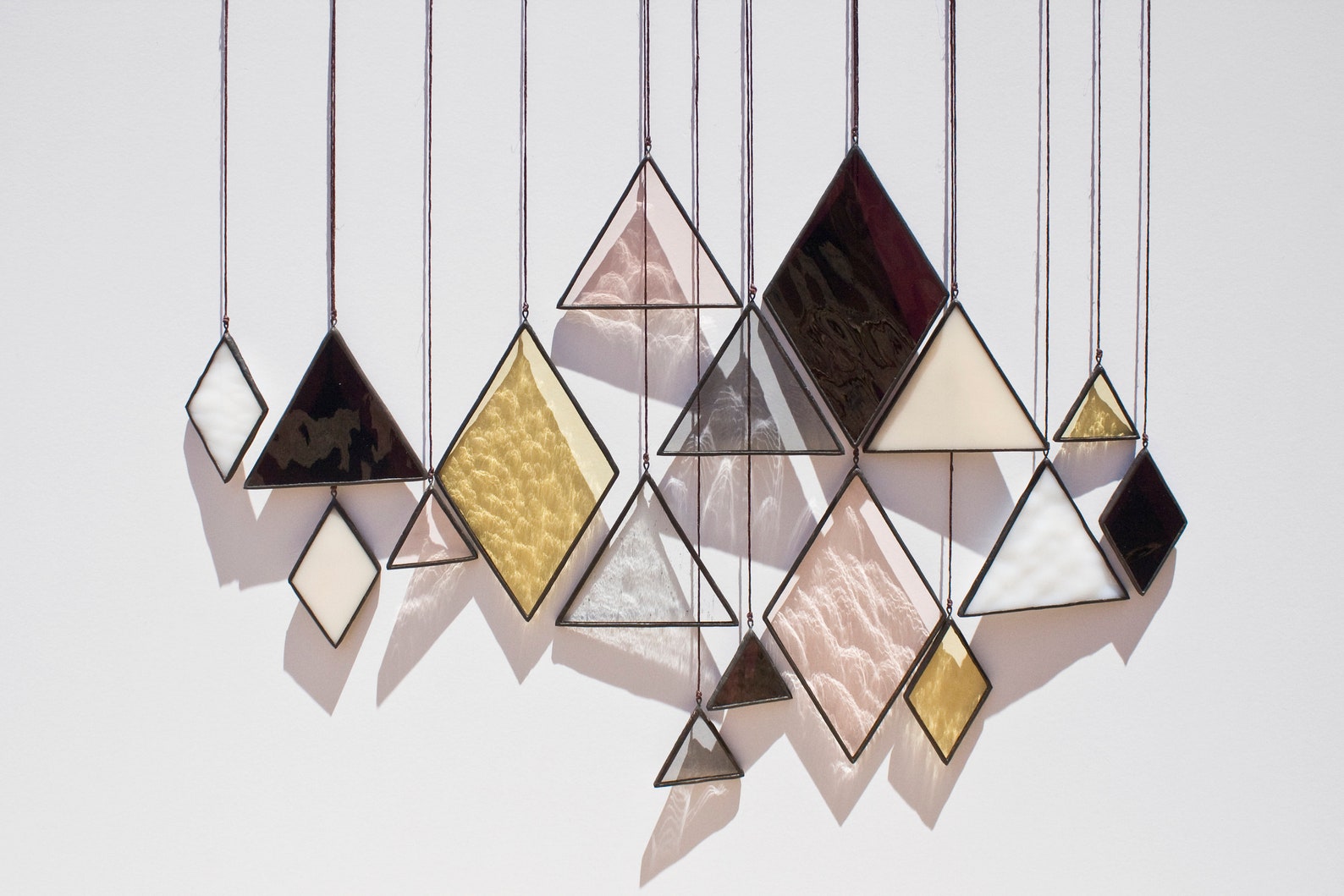 Stained Glass Elements set of 17 // Window Hanging Wall | Etsy