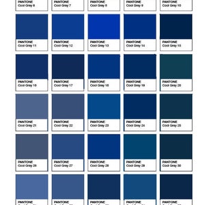 Choose Your Blue Art, Color Card on Listing - Etsy