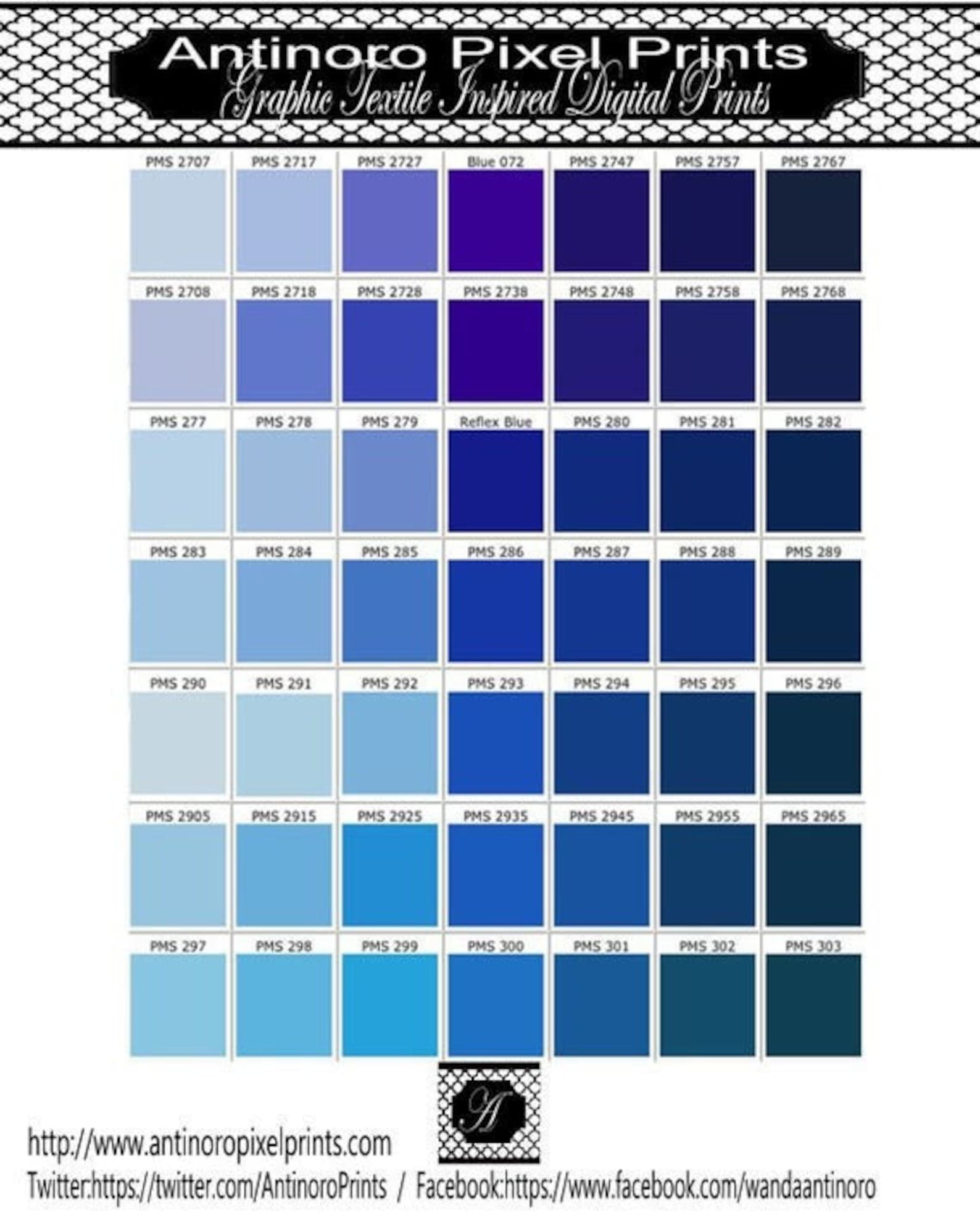 Choose your Blue Art Color Card on listing | Etsy