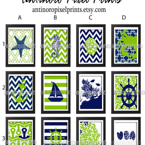 Navy Lime Green - Etsy