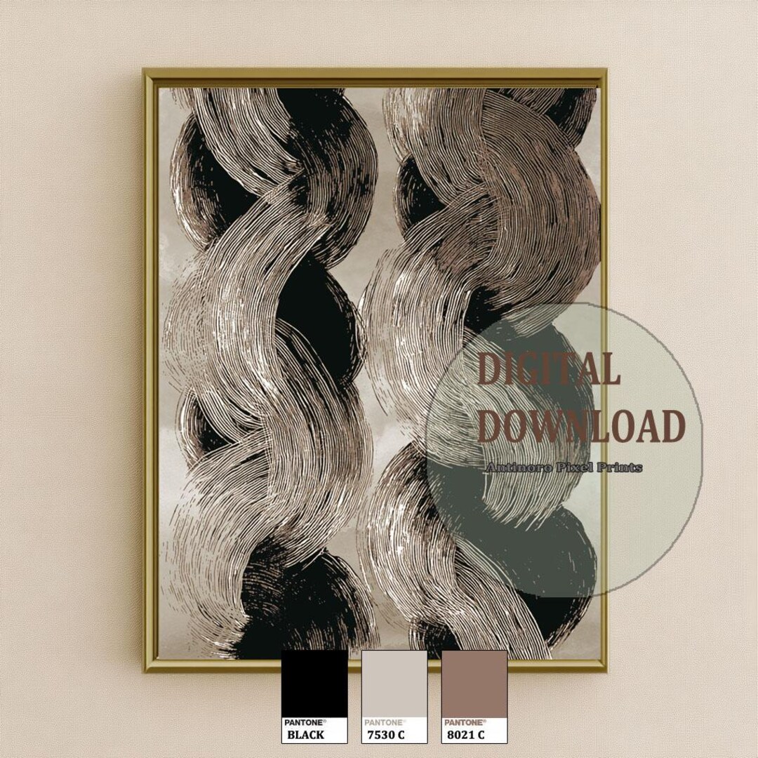 Abstract Neutral Printable Wall Art | Modern Boho Farmhouse Decor ...