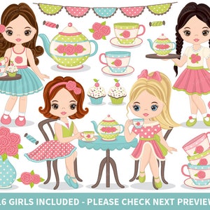 Tea Party Clipart Tea Clipart Tea Party Clip Art Tea Clip | Etsy