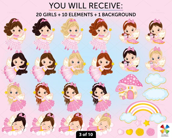 Cute Fairy Princess Clipart