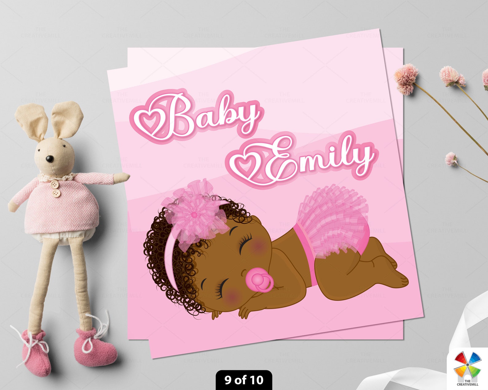 Black Baby Girl Clipart Vector Newborn Pink Baby Baby - Etsy