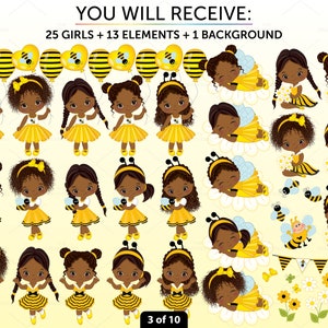 Bee Clipart - Vector Bee Clipart, Girl Clipart, Bee Girls Clipart ...