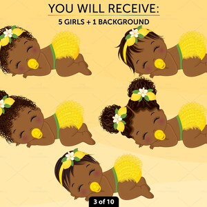 Lemon Baby Girl Clipart, Vector Newborn, Yellow Baby PNG, Ruffled ...