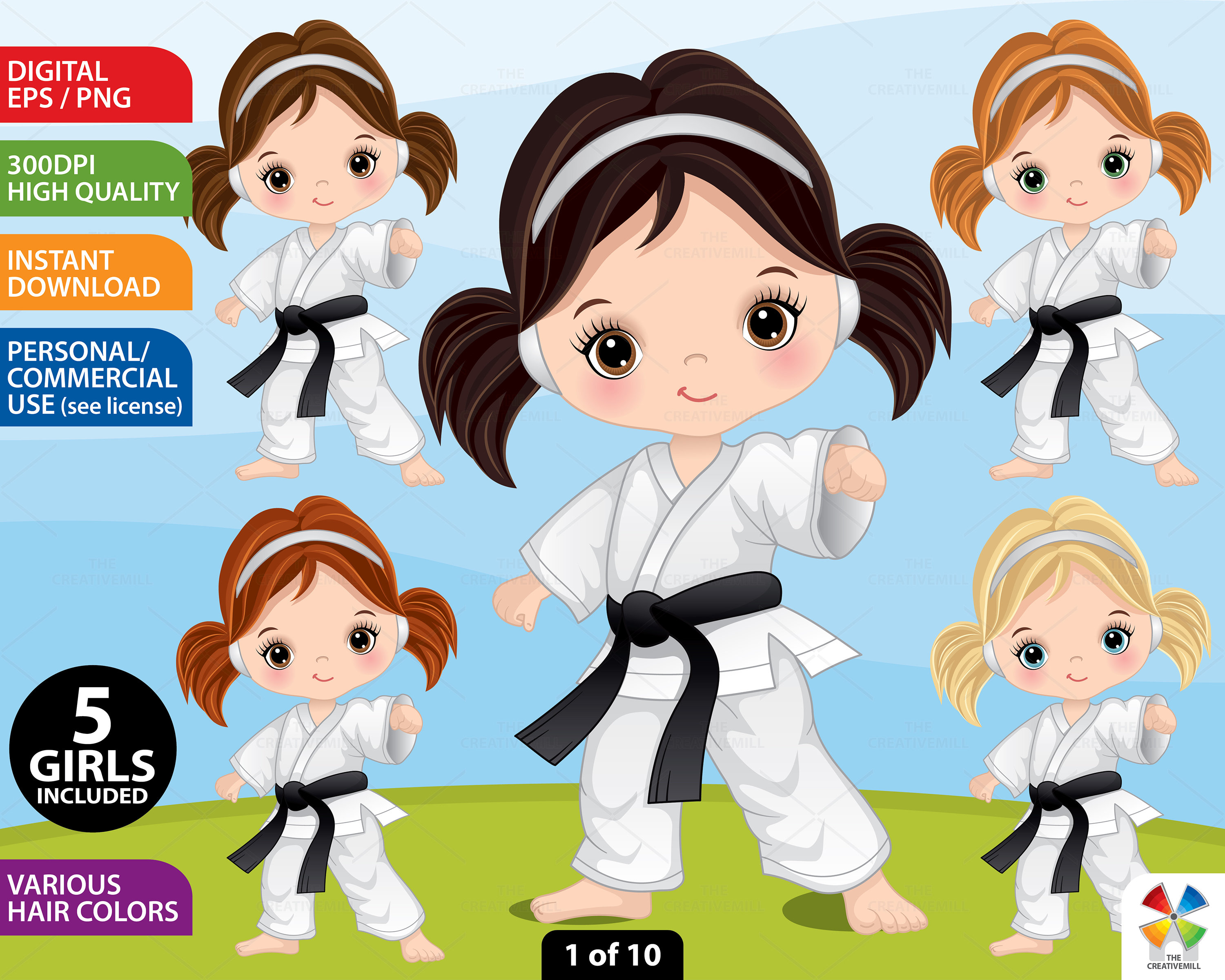 Karate Kids Clipart