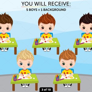 Drawing Boy Clipart, Vector School Kid, Caucasian Kid, Study, Student ...