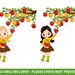 Girls Picking Apples Clipart - Vector Apples Clipart, Girls Clipart ...