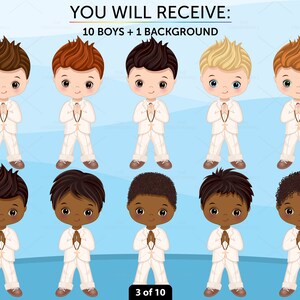 First Communion Clipart, Vector Boy Communion, African American Boy ...