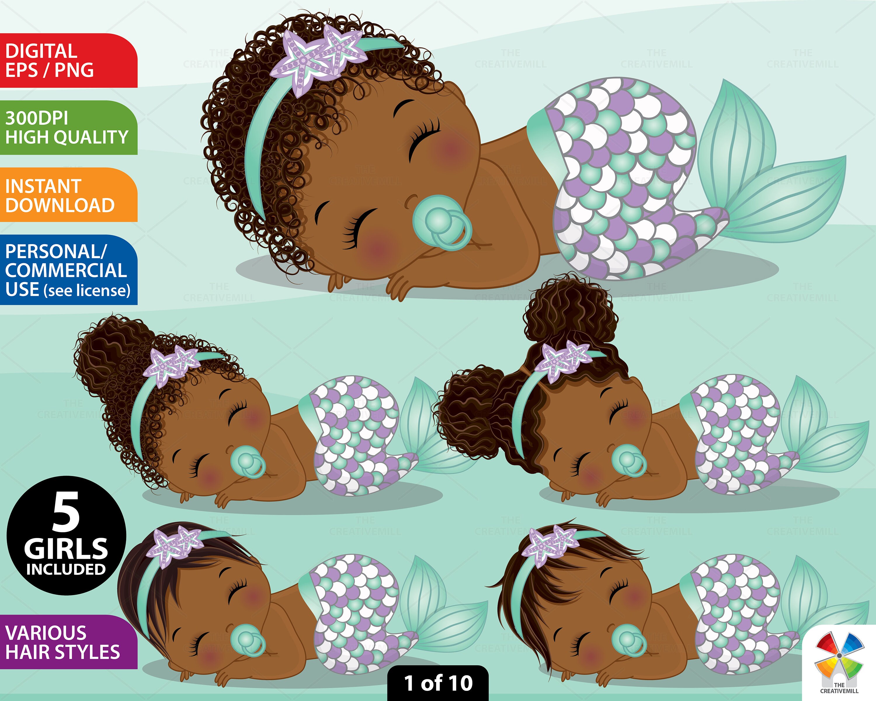 African American Baby Girl Graphics