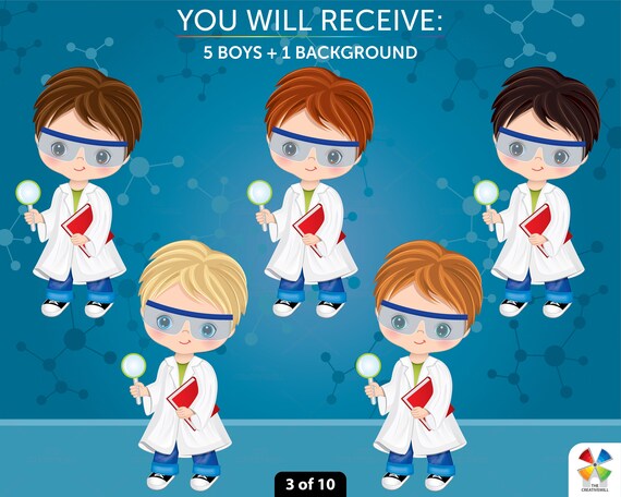 Student Scientist Clipart