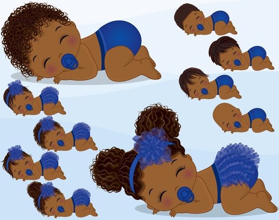 Royal Blue Baby Clipart Vector Newborn Ruffled Diaper Baby | Etsy