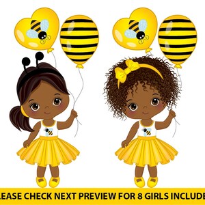 Bee Clipart - Vector Bee Clipart, Girl Clipart, Bee Girls Clipart ...