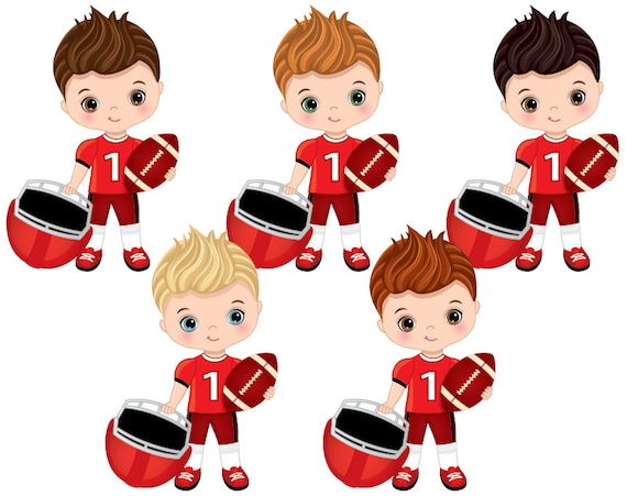 Kids Playing Football Clip Art