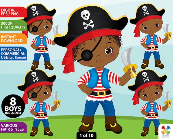 Pirate Boy Clipart Vector Pirate Clipart Boy Clipart - Etsy