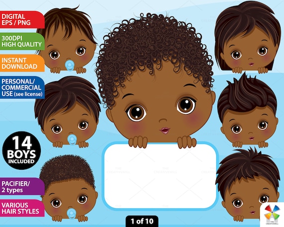 Cute African American Boy Babies