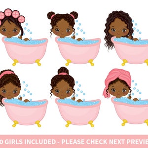 90 Little Spa Girls Clipart - Vector Spa, Spa Party Clipart, Spa ...