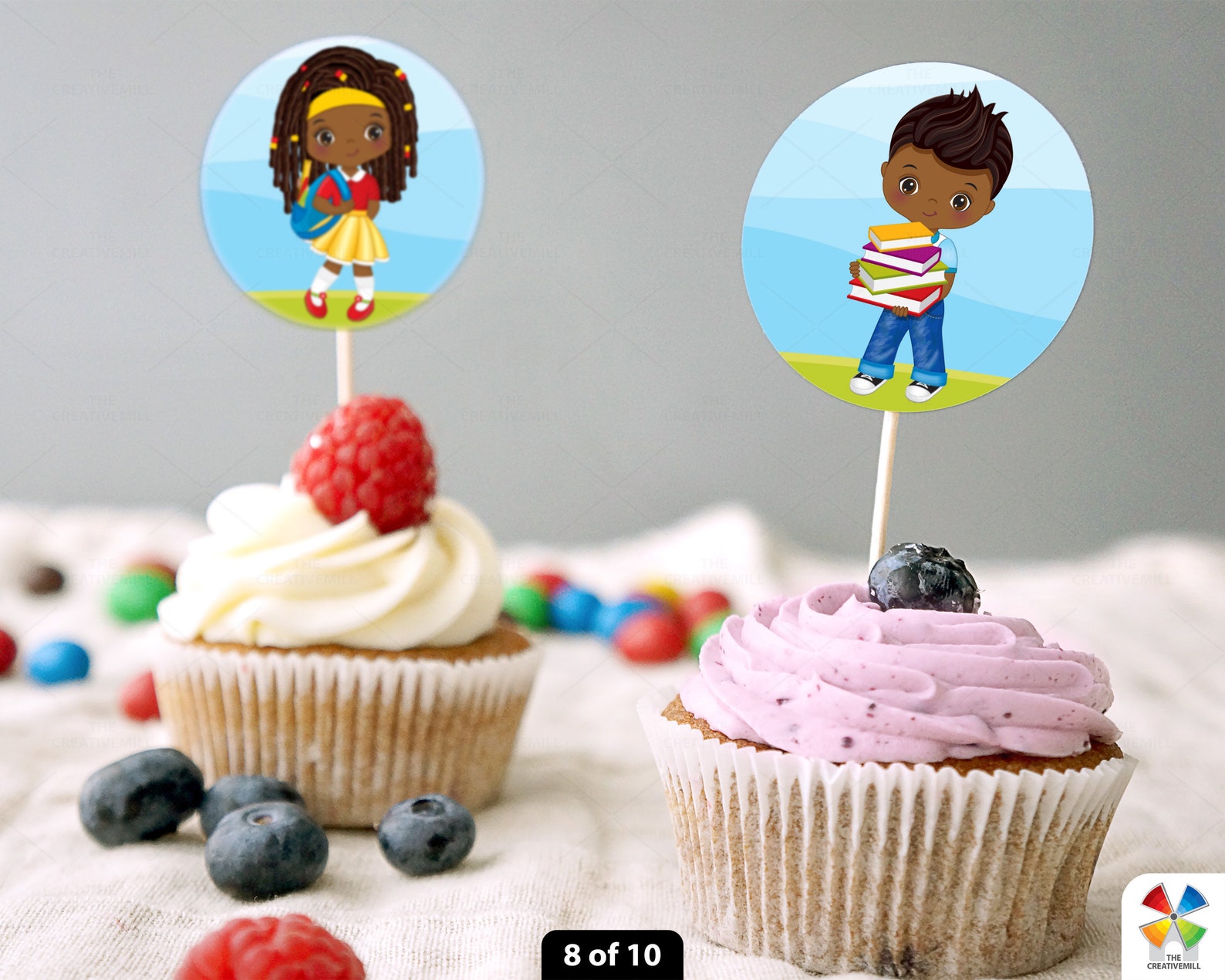 Back to School Clipart Vector School Afro Girl and Boy - Etsy