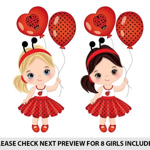 Ladybug Clipart - Vector Ladybird Clipart, Girl Clipart, Ladybug Girls ...