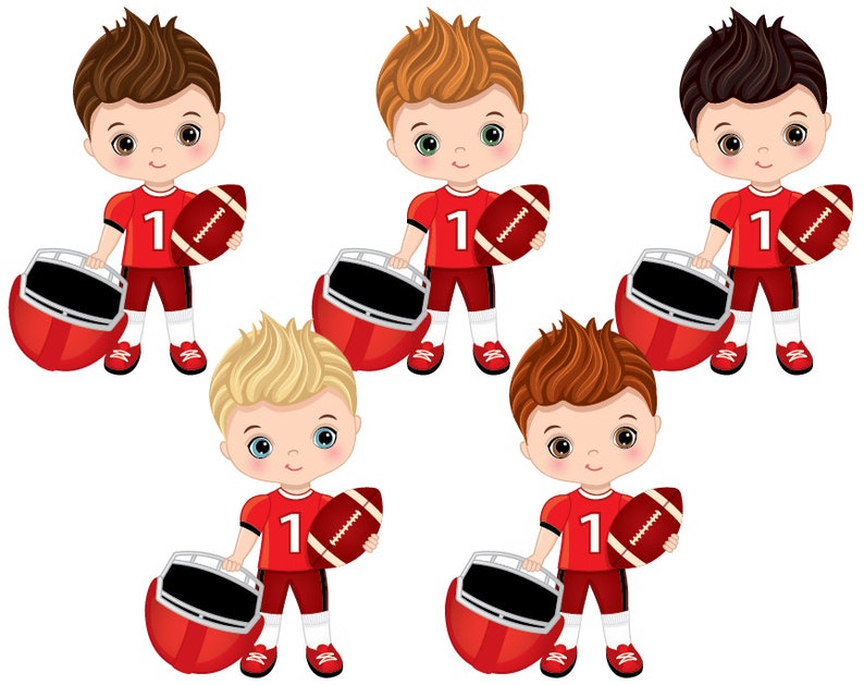 American Football Clipart Vector Football Clipart Black Boy | Etsy