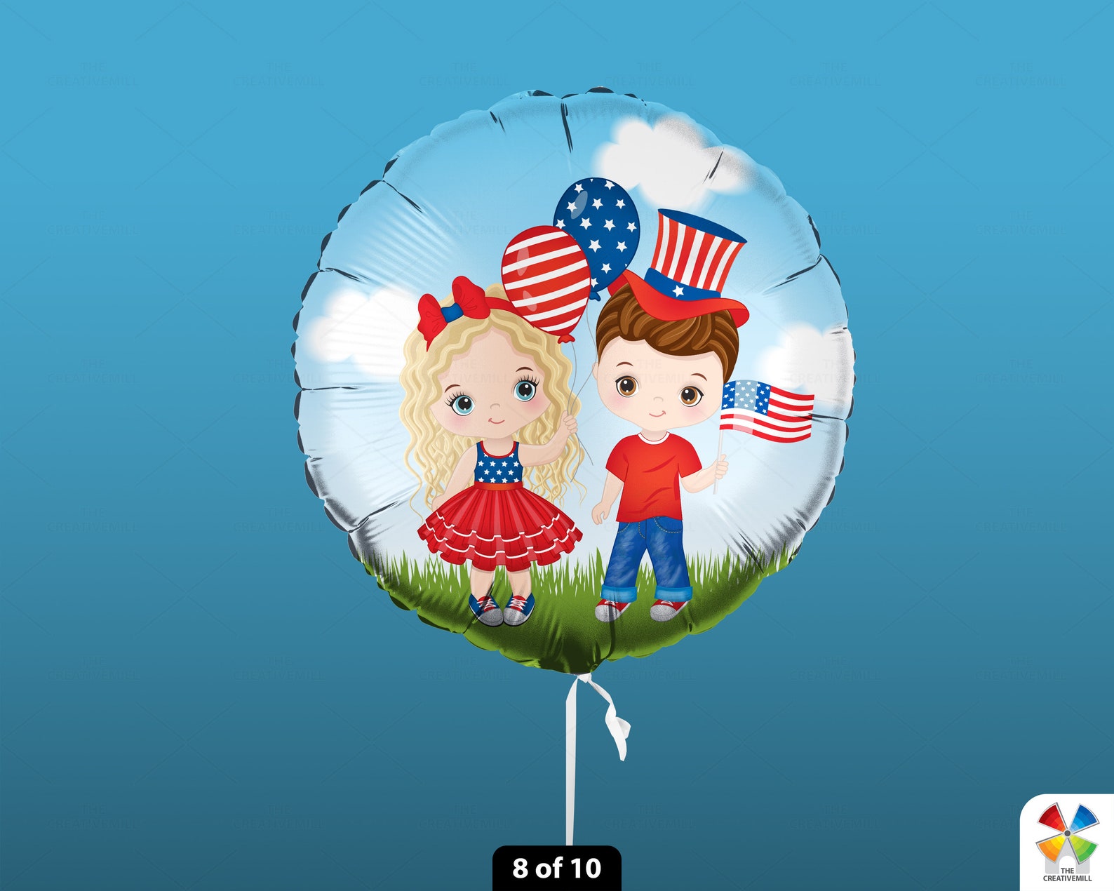 Happy 4th July Kid Clipart Vector Patriotic Cute Boy Girl - Etsy
