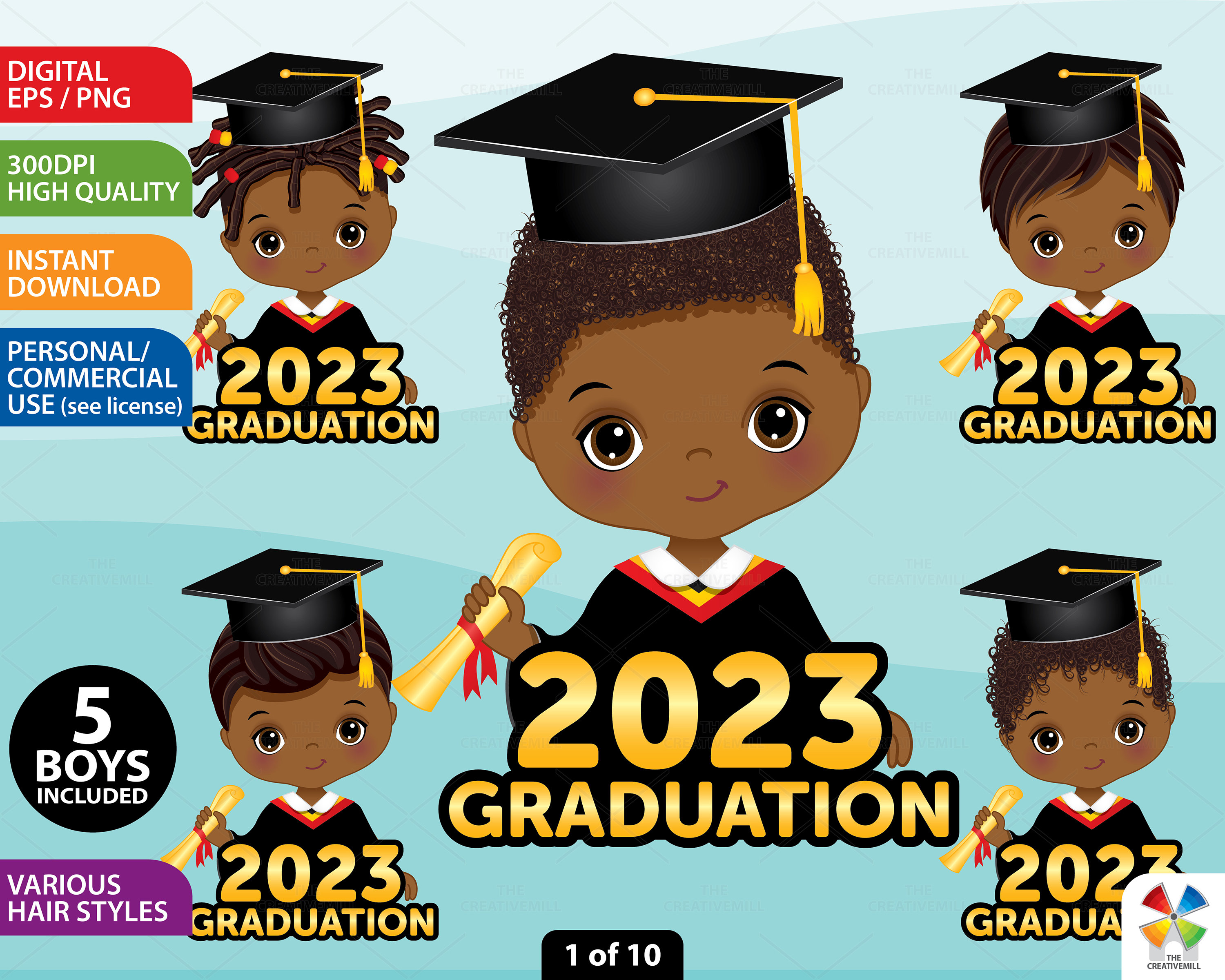 2023 Graduation Clipart Vector Preschool Student PNG - Etsy México