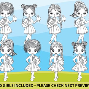 Back to School Clipart - Vector School Clipart, Afro Study Clipart ...