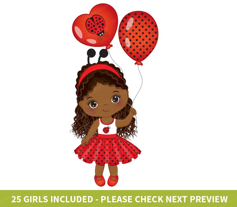 Ladybug Clipart Vector Ladybird Clipart African American - Etsy