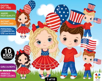 Patriotic Clip Art Cute - Etsy