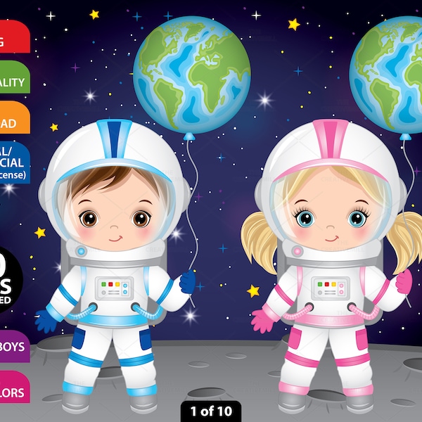 Astronaut Clipart - Etsy