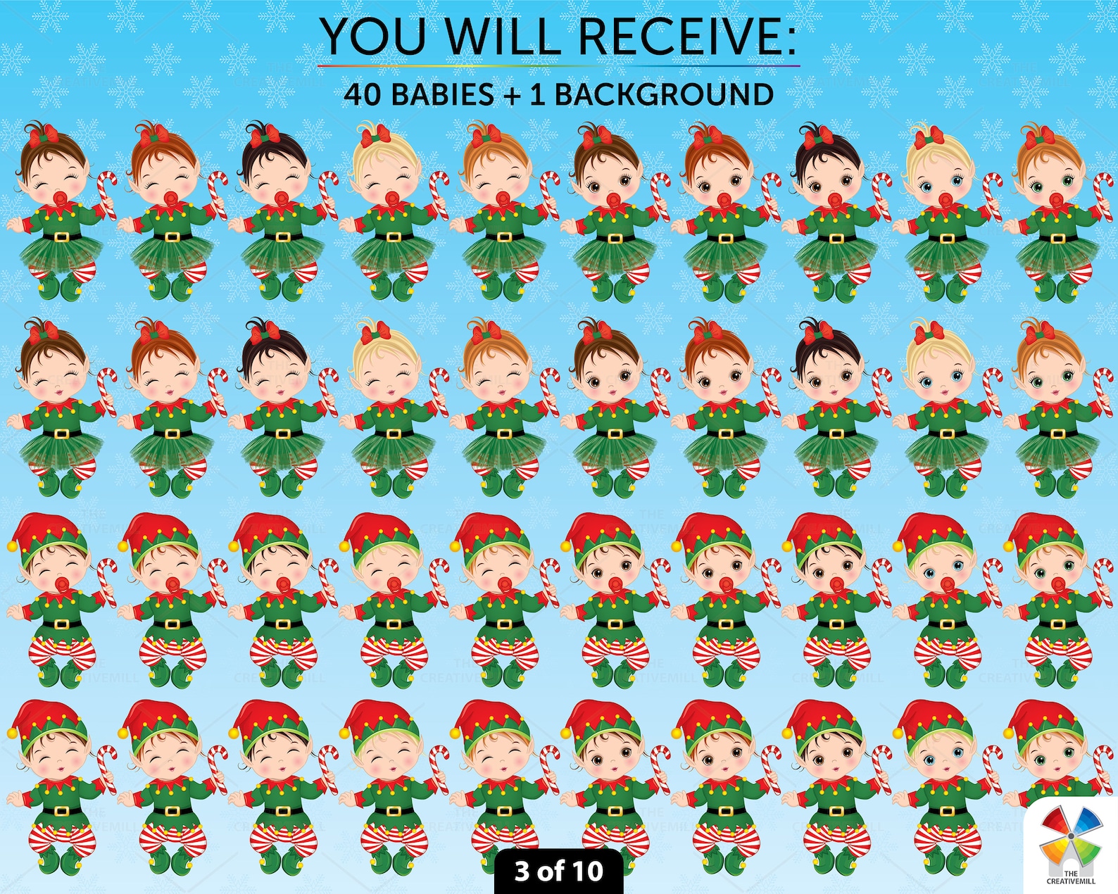 Baby Elf Clipart Vector Newborn Little Elves PNG Toddler - Etsy