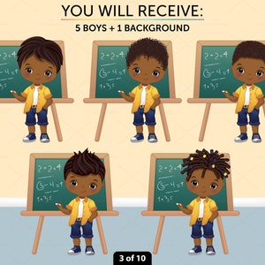 School Black Boy Clipart, Vector School, African American, Study ...